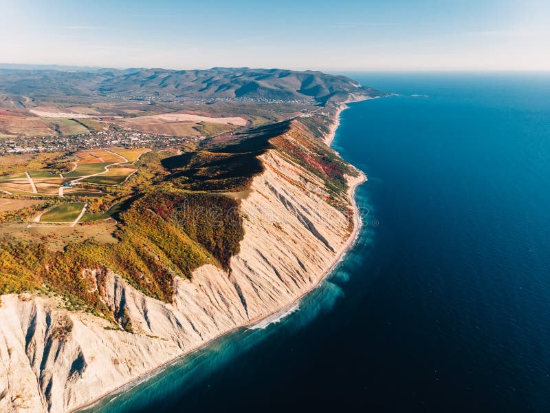 Beautiful Cliff And Beach With Ocean In Bali, Aerial View Of Melasti ...