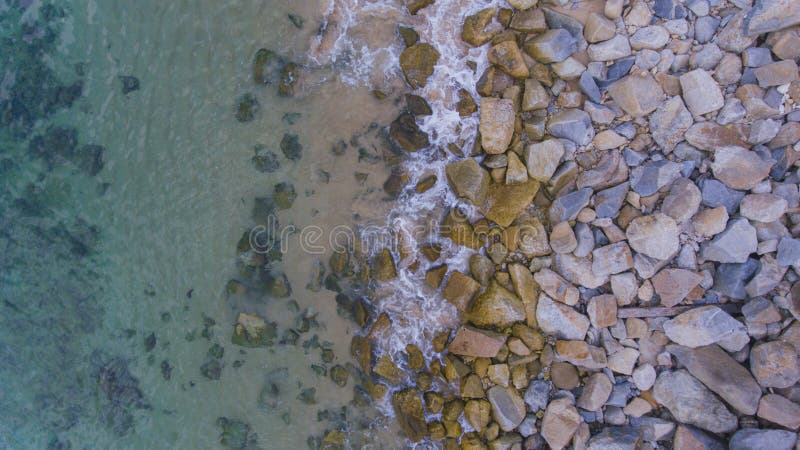 Aerial view of Rocky Shore stock photo. Image of thailand - 89193800