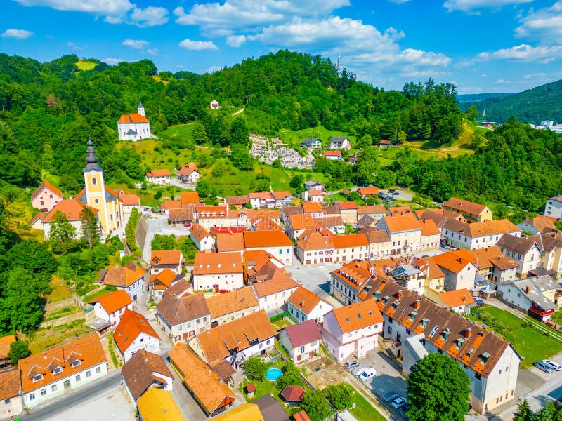 Aerial View of Rogatec Village in Slovenia Stock Photo - Image of ...