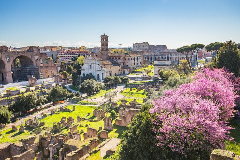 The Aerial View of Roman Forum in Rome, Italy Stock Image - Image of ...