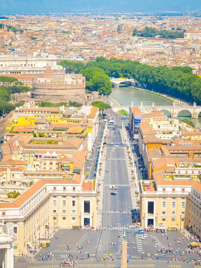 Aerial view of Rome stock image. Image of capital, landmarks - 96881847