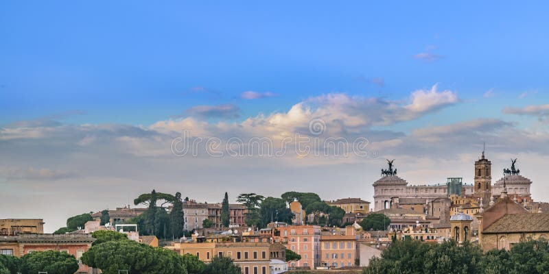 Aerial View Rome Cityscape stock image. Image of capital - 123985725