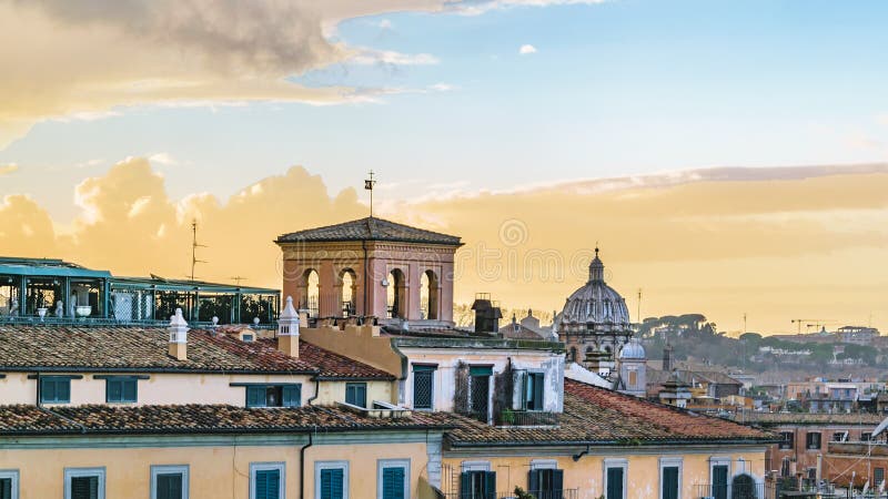 Aerial View Rome Cityscape editorial photo. Image of architecture ...
