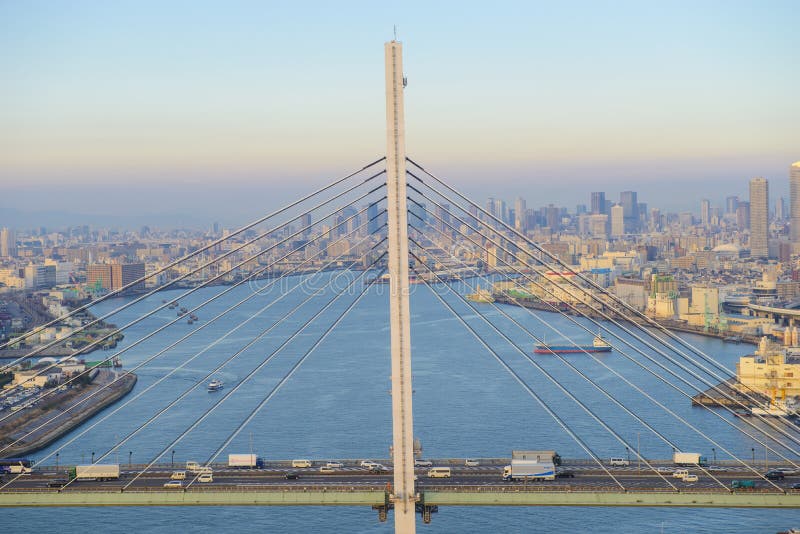Aerial view of rope bridge stock image. Image of mode - 56412641
