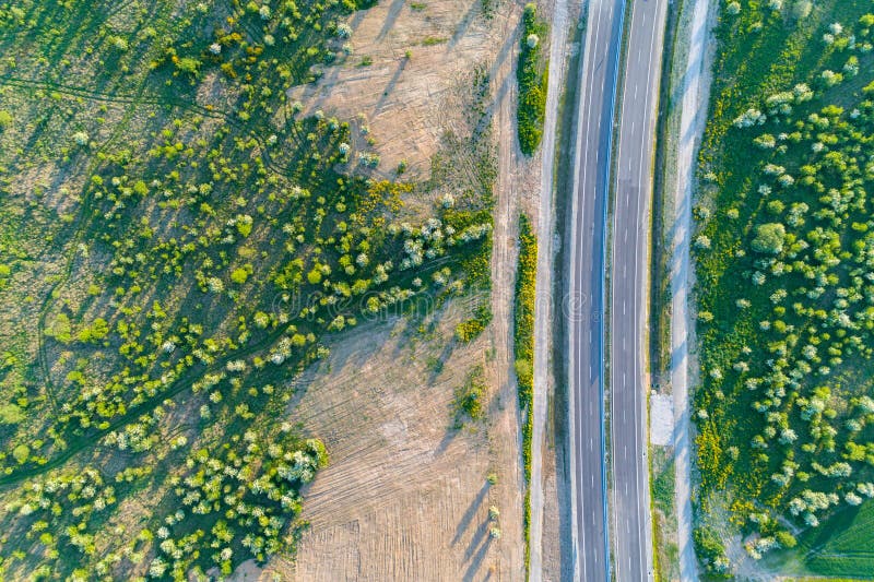 Aerial view on the route stock image. Image of nature - 117761325