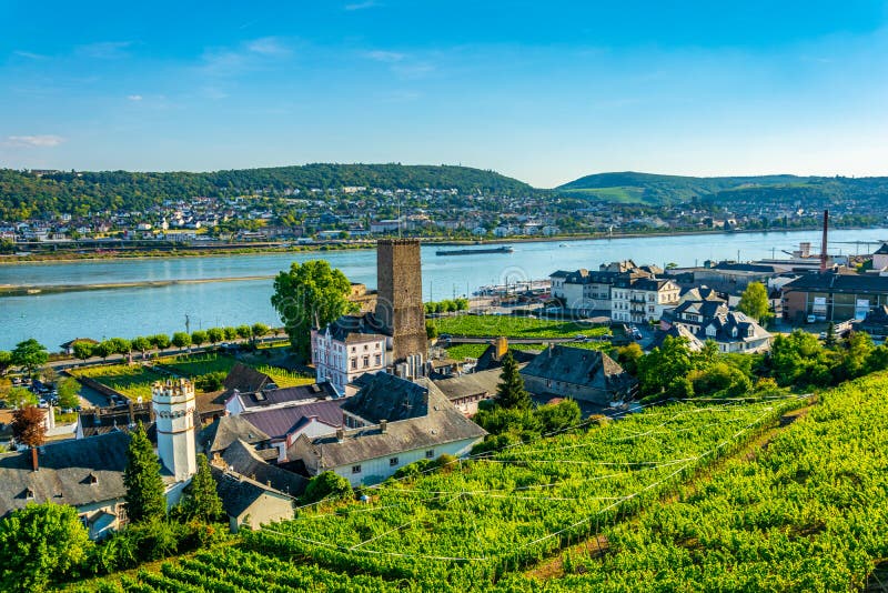 Aerial View of Ruedesheim am Rhein in Germany Stock Photo - Image of ...
