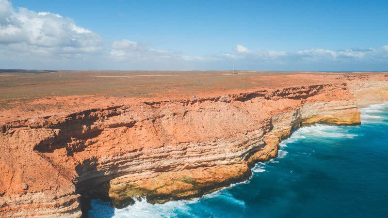 Aerial View of Rugged Cliffs at the Great Australian Bight. Stock Photo ...