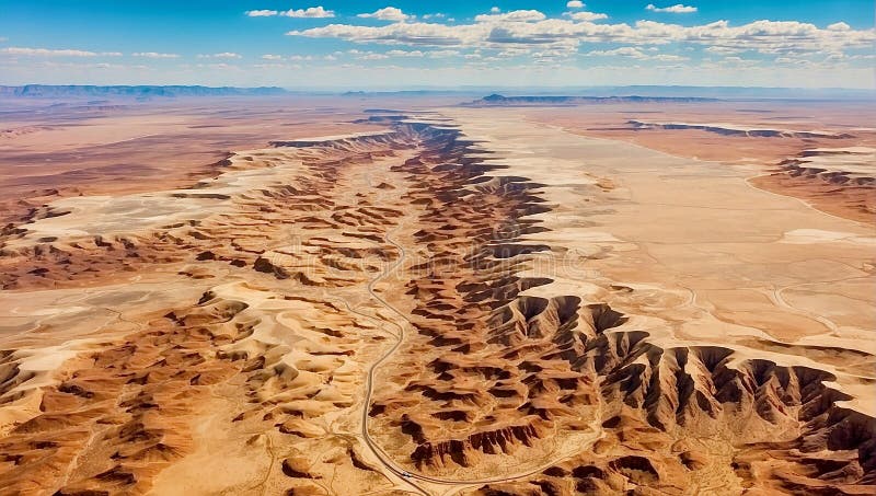 An Aerial View of a Rugged Landscape in the Desert. AI Generated Stock ...
