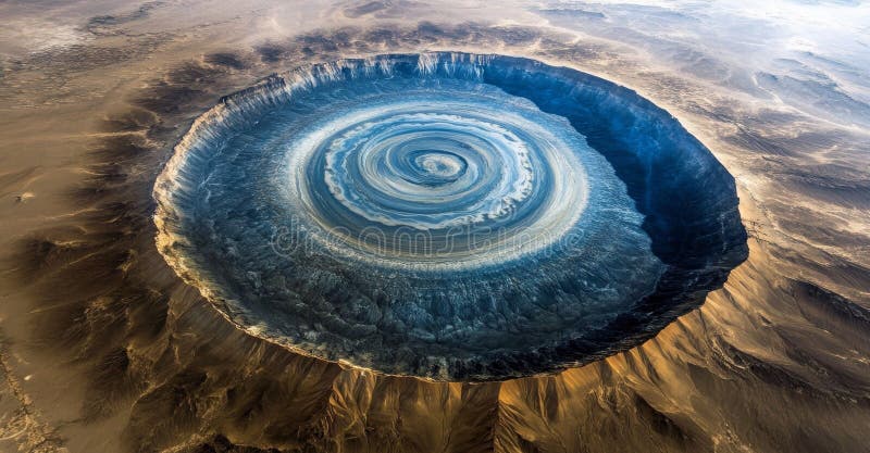 Aerial View of a Ruined Mining Site Displaying the Environmental Impact ...