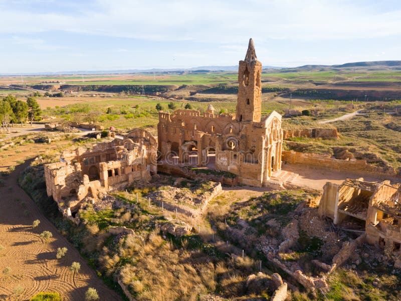 Aerial View of Ruins of Belchite Stock Image - Image of edifice ... Aerial View of Ruins of Belchite Stock Image - Image of edifice ...