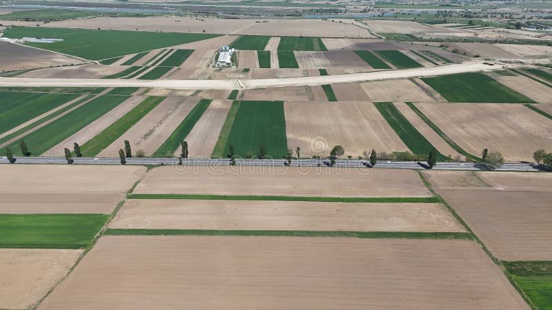 Aerial View of Rural Agriculture Fields, Spring Time Stock Photo ...