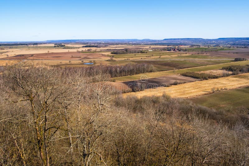Aerial View at a Rural Landscape at Spring Stock Image - Image of ...