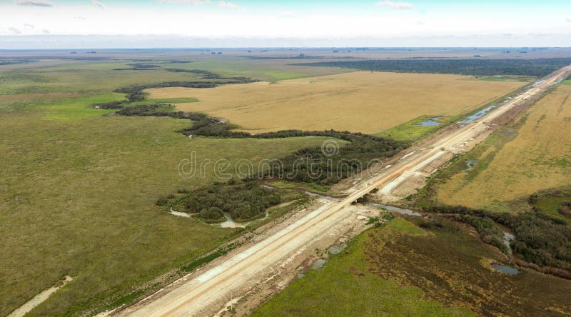 Aerial view of rural road stock image. Image of america - 183533549