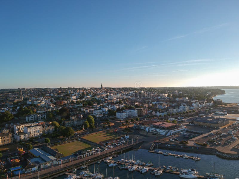 Aerial View of Ryde, Isle of Wight at Sunset. Stock Photo - Image of ...
