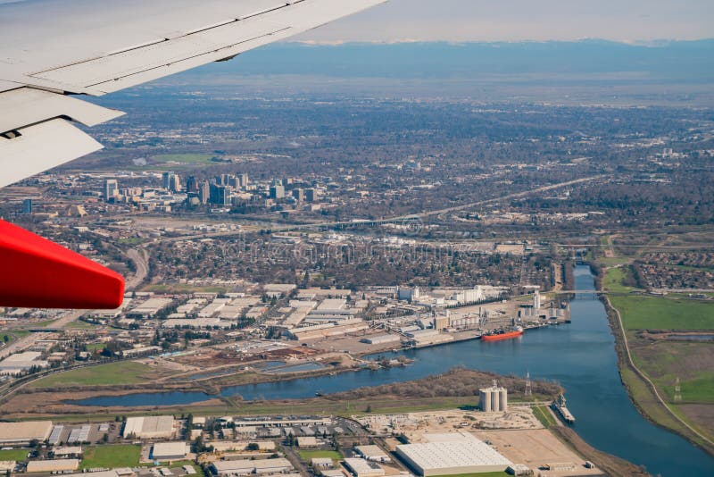 Aerial View Downtown Sacramento