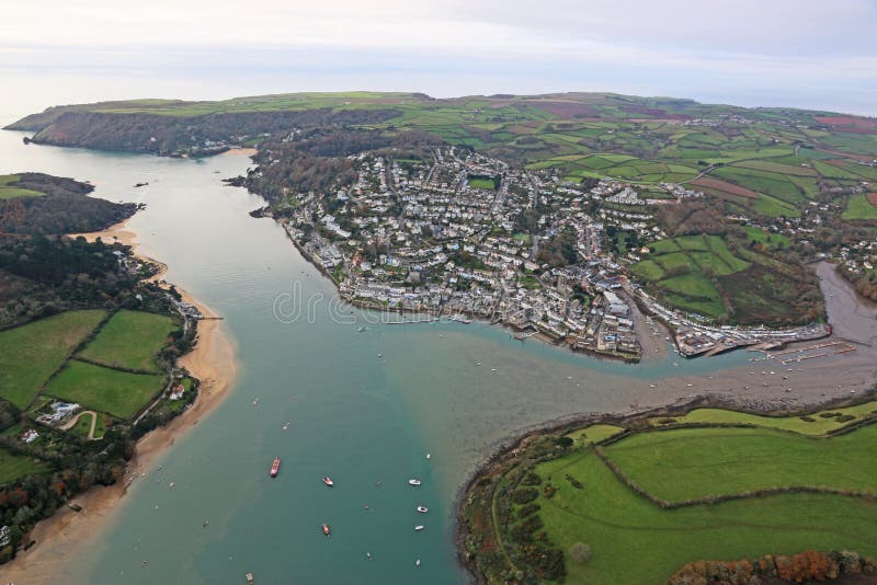 Salcombe on the Kingsbridge Estuary, Devon Stock Photo - Image of sand ...