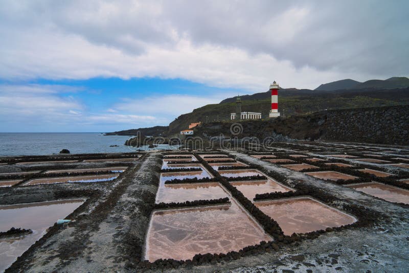 Aerial View of Salt-extraction Complex on a Cloudy Day Stock Photo ...