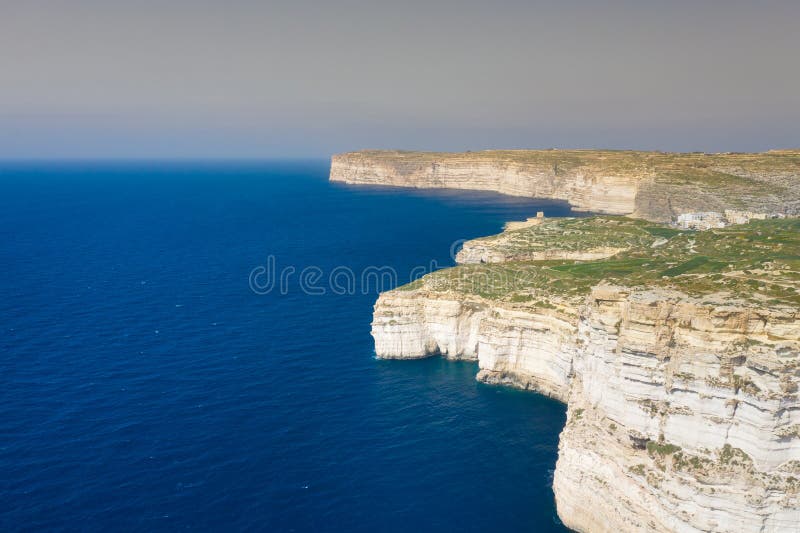 Aerial View of Sanap Cliffs. Gozo Island, Malta Stock Image - Image of ...