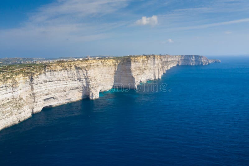 Aerial View of Sanap Cliffs. Gozo Island, Malta Stock Image - Image of ...