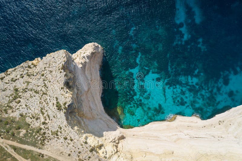 Aerial View of Sanap Cliffs. Gozo Island, Malta Stock Image - Image of ...