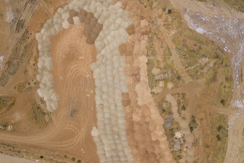 Aerial View of Sand Patterns in a Dry River Bed Stock Image - Image of ...