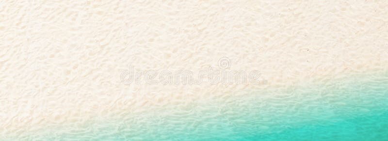Aerial View of Sandy Beach and Ocean, Banner Size, Copy Space for ...