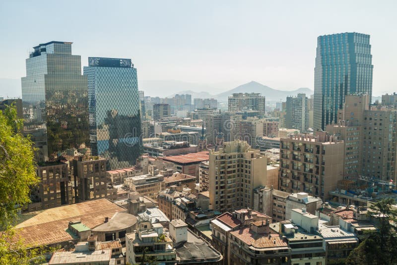 Aerial View of Santiago De Chile Editorial Photography - Image of ...