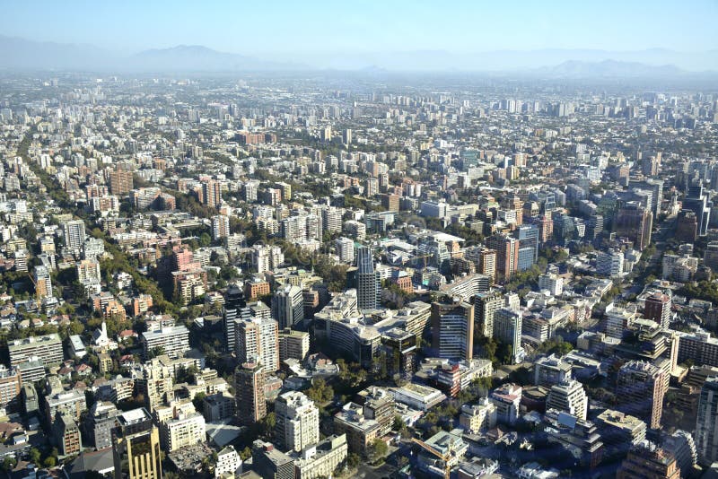 Aerial View of Santiago, Chile Stock Photo - Image of tree, suburb ...