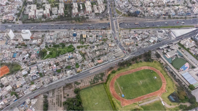 Aerial View of Santiago De Surco in Lima Stock Image - Image of capital ...