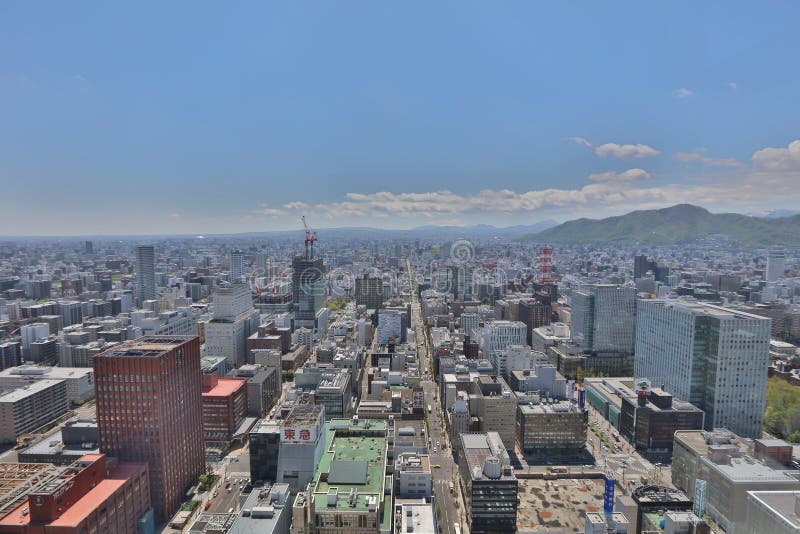 The Aerial View in SAPPORO, HOKKAIDO Jp Editorial Photo - Image of ...