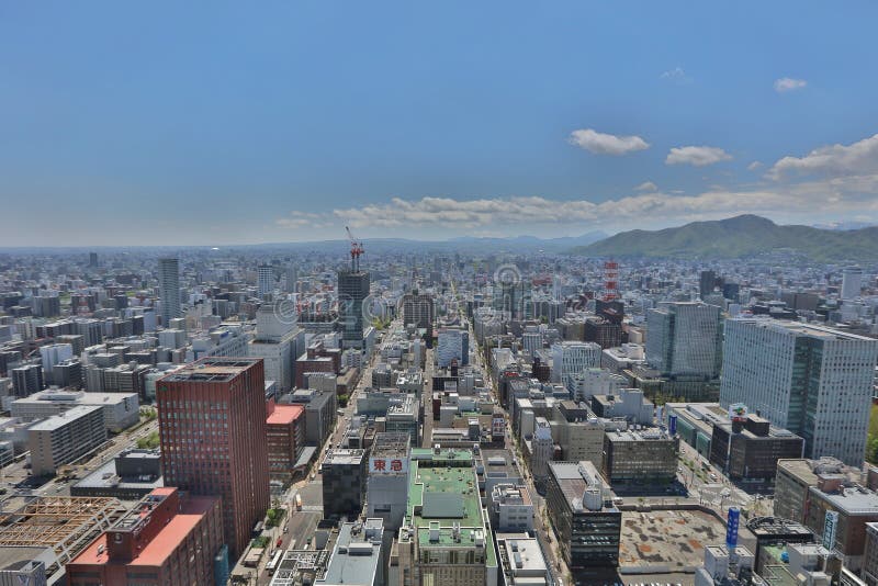 The Aerial View in SAPPORO, HOKKAIDO Jp Editorial Image - Image of city ...