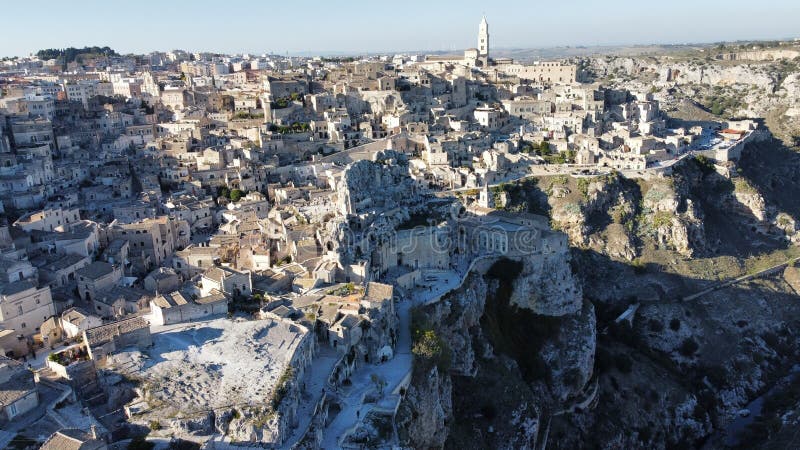 Aerial View of the Sassi Di Matera in Italy Stock Image - Image of ...