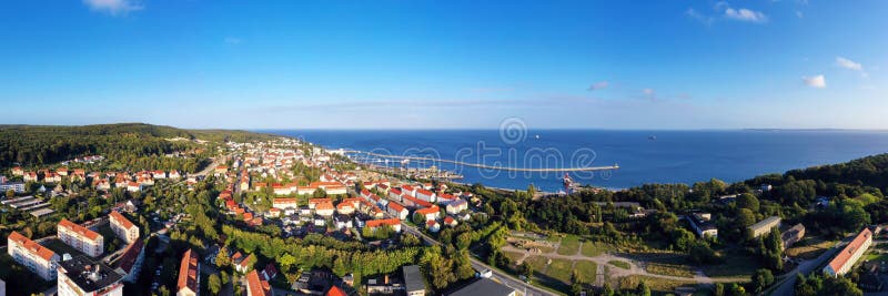 Aerial view of Sassnitz stock image. Image of town, city - 246891589