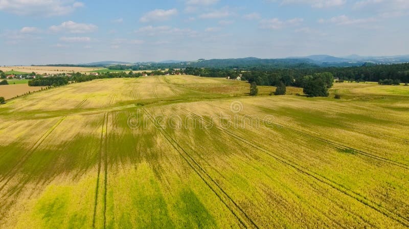 Aerial View of Saxony Countryside in Summer, Germany Stock Photo ...