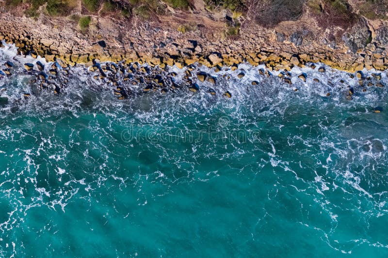 Seashore - Aerial View stock image. Image of coast, land - 281070179