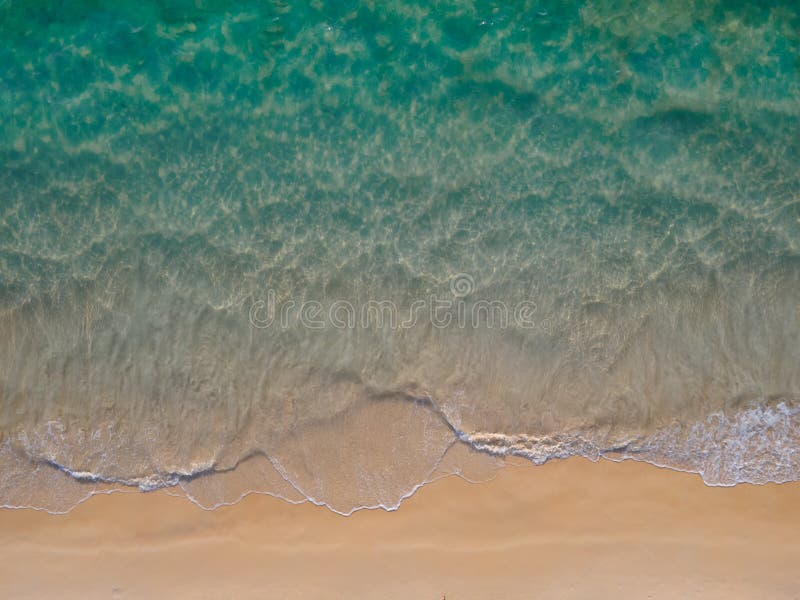 Aerial View Sea Water on Beach Sand. Stock Photo - Image of horizon ...