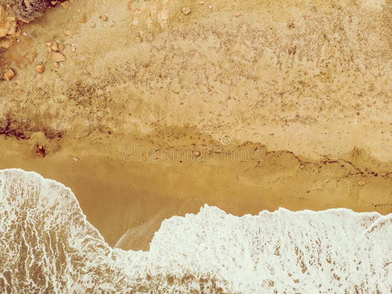 Aerial View. Sea Waves and Sandy Beach Stock Photo - Image of aerial ...