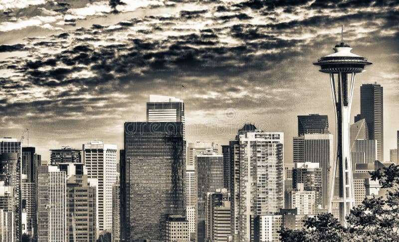 Aerial View of Seattle Skyline, Washington - USA Editorial Stock Image ...