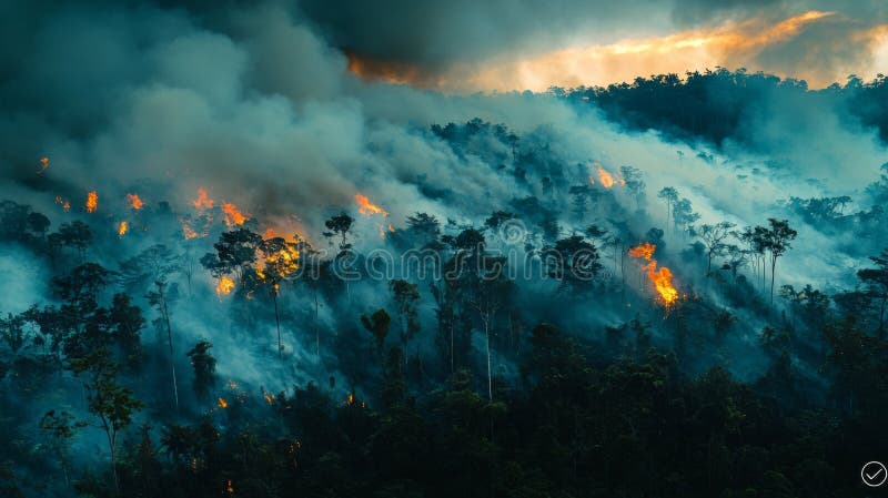 Devastating Amazon Rainforest Fires: a Landscape of Destruction Stock ...