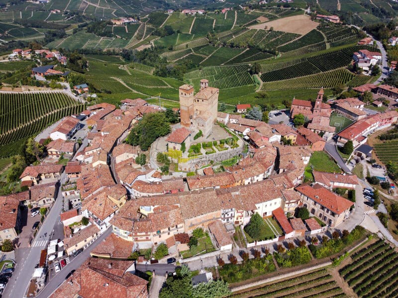 Aerial View of Serralunga Alba Editorial Photography - Image of cuneo ...