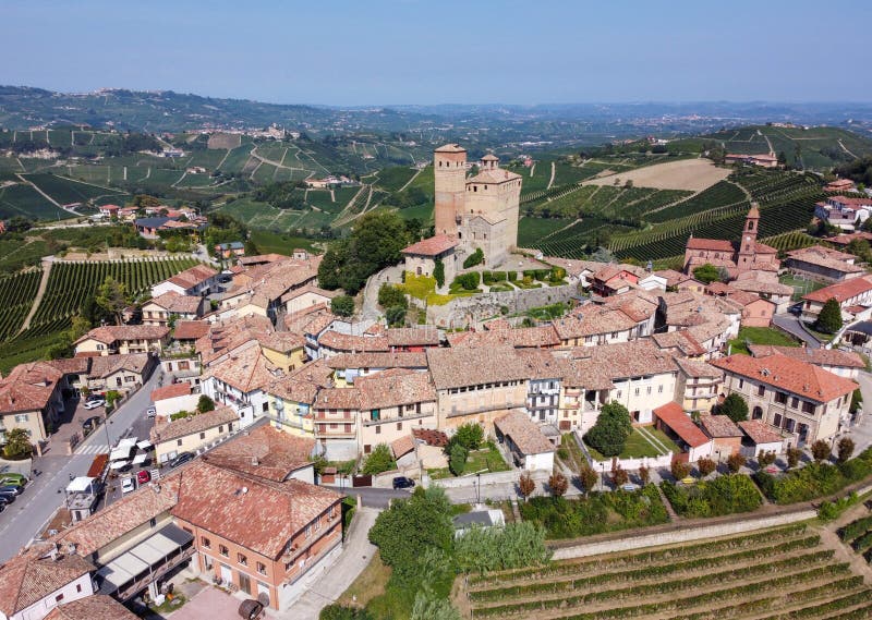 Aerial View of Serralunga Alba Editorial Stock Photo - Image of ...