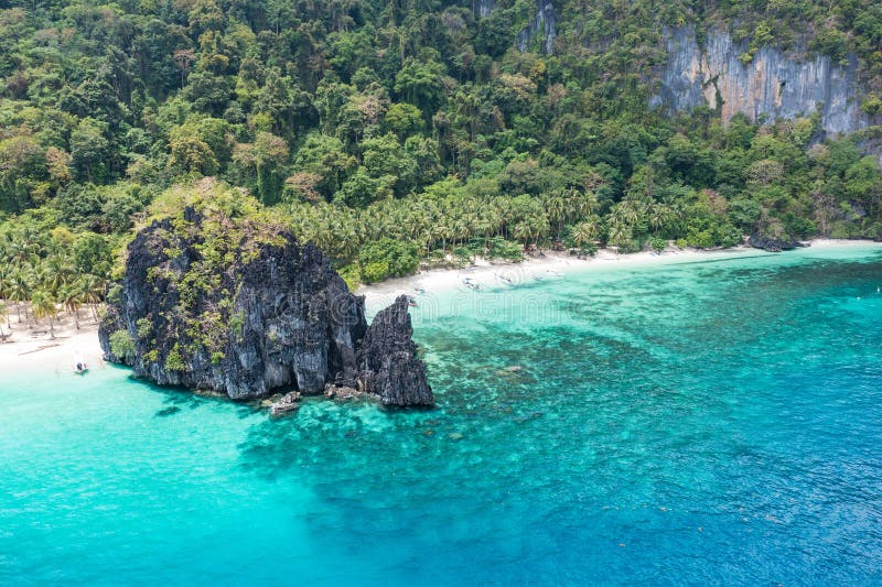 Seven Commandos Beach Near El Nido, Palawan Island, Philippines Stock ...