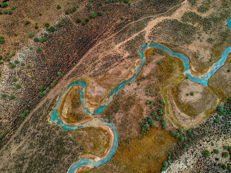 Aerial View of Sevier River in Utah, USA Stock Photo - Image of natural ...