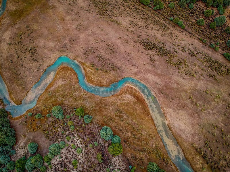 Aerial View of Sevier River in Utah, USA Stock Photo - Image of summer ...