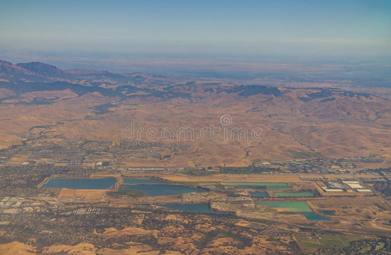Aerial View of the Shadow Cliffs Regional Recreation Area Stock Photo ...