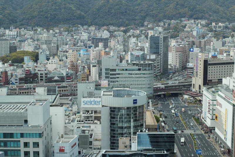Aerial View of the Shin-Kobe District in Downtown Kobe Editorial Image ...