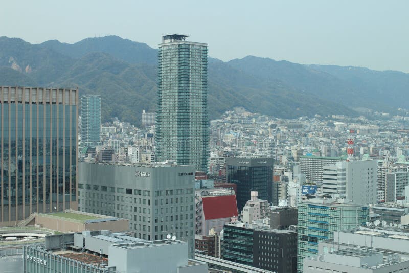 Aerial View of the Shin-Kobe District in Downtown Kobe Editorial ...