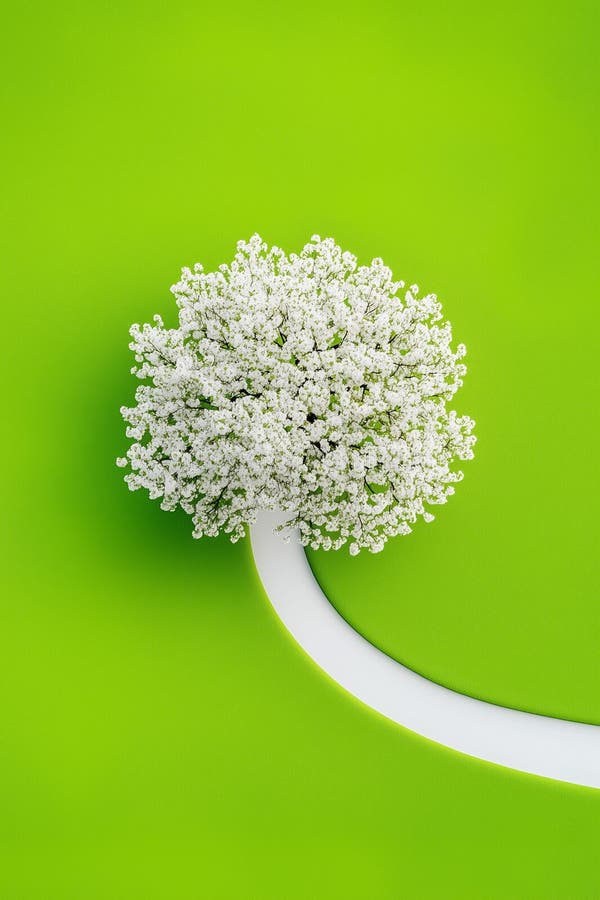 Aerial View Showcases a Cherry Orchard in Full Bloom, Featuring White ...