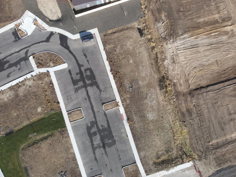 Aerial View Showcasing the Construction Progress of a Local Subdivision ...