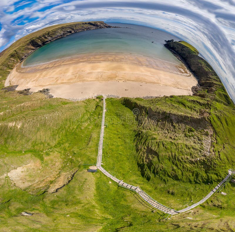 Aerial View of the Silver Strand in County Donegal - Ireland Stock ...